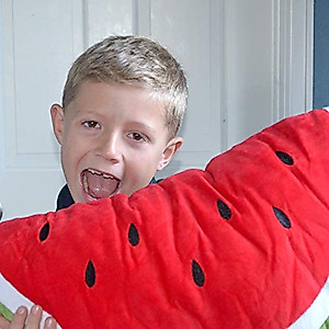 Watermelon Pillow Kids Stuffed Plush: Girls Melon Slice Throw Stuff Toy