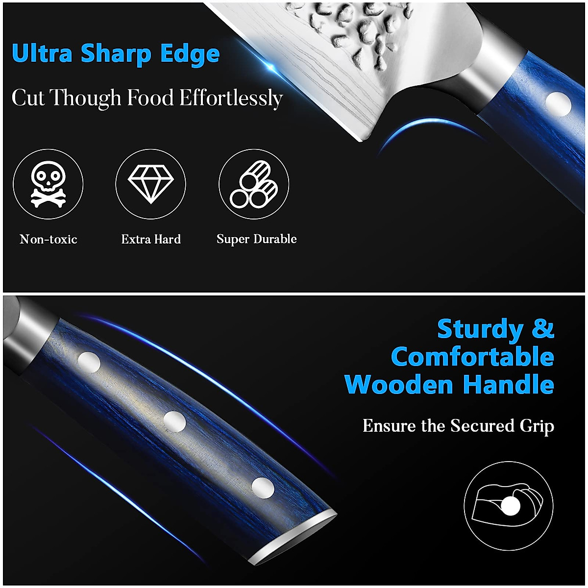 Vermonga 8" Super Sharp Professional Chef's Knife in Gift Box, Premium Carbon Stainless Steel Sharp Chef Knife with Ergonomic Wooden Handle, 8 Inch Pro Kitchen Knife as a Best Gift