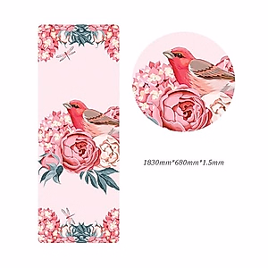 Natural Rubber Yoga Mat Ultra Thin Suede Printing Non-slip Pad Portable For Woman Home Travel Fitness Sport Pilates Exercise