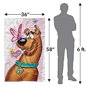 LOGOVISION Scooby Doo Butterfly Fleece Blanket 36" x 58",Butterfly
