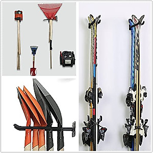 TORACK 4 Pack Garage Storage System Hooks, Heavy Duty Wall Mount Tool Organizer, Chair Hanger Garage Storage Utility Hooks for Car Tires, Ladders, Chairs, Strollers, Power Tools, Garden Tools