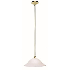 Livex Lighting 4251-02 Pendant with White Alabaster Glass Shades, Polished Brass