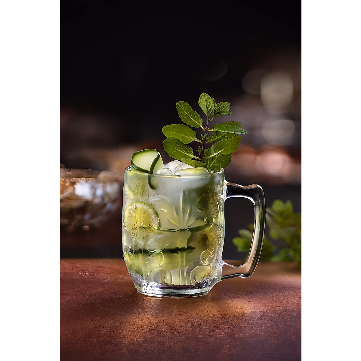 Barski Glass Mug - Mule - Designed - for Beer - Coffee - Tea - Latte - Cocktail - Beverage - Set of 4-14.2 Oz. - Made in Europe