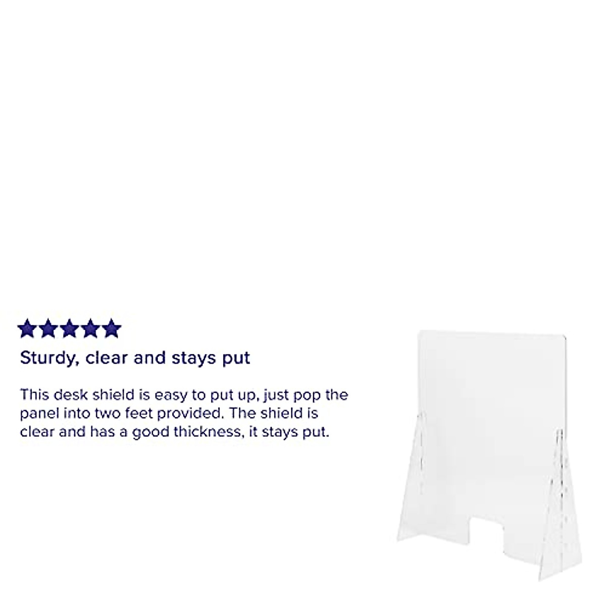 Flash Furniture Clear Freestanding Portable Protective Acrylic Sneeze Guard Plastic Panel Partition Shield for Cashier, Desk, Counter and Reception