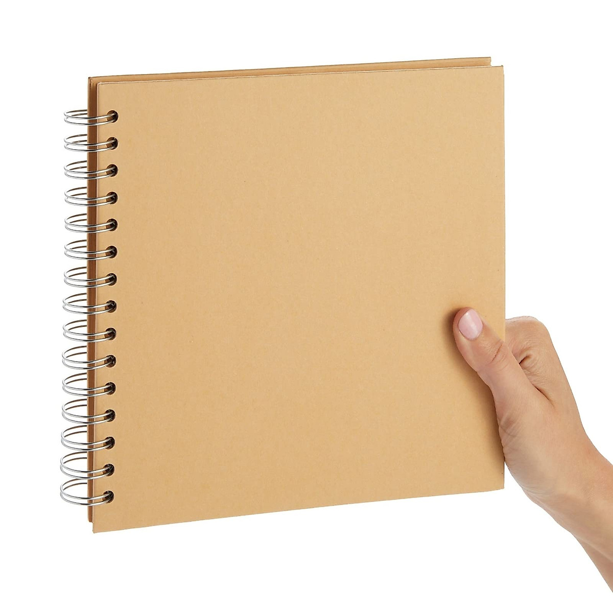 80 Pages Hardcover Kraft Scrapbook Albums, Blank DIY Journal for Scrapbooking (8x8 Inches)