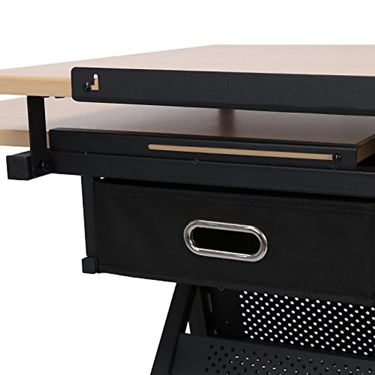 Smartxchoices Drafting Table Drawing Desk Reclining Tiltable Tabletop Bundle Set with Stool and 2 Storage Drawers Art Writing Reading Workstation for Office and Home