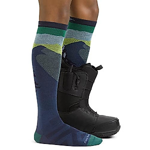 Darn Tough Men's Vermont Solstice OTC Lightweight Ski and Snowboard Sock (Style 8014) - Midnight, Large