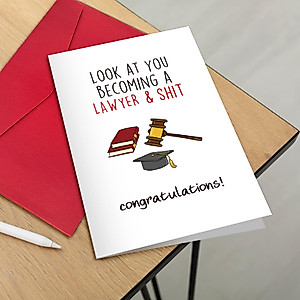Chomerry Lawyer Graduation Card, Congratulation Become a Lawyer, Grad Card for Law Student