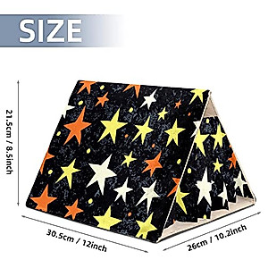 Y-DSIWX Guinea Pig Hideout Cozy Hamster House Cave for Bunny Chinchilla Hedgehog Small Animal Colorful Stras Christmas
