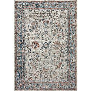 Loloi II Bianca Collection BIA-05 Dove/Multi, Contemporary 9'-9" x 13'-6" Area