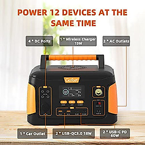 GOFORT 1000W Portable Power Station, 932Wh Solar Generator Power Supply Lithium Battery Pack with Wireless Charger, AC Outlets PD 60W Fast Charging USB QC3.0 Backup Battery for Outdoor Camping Home