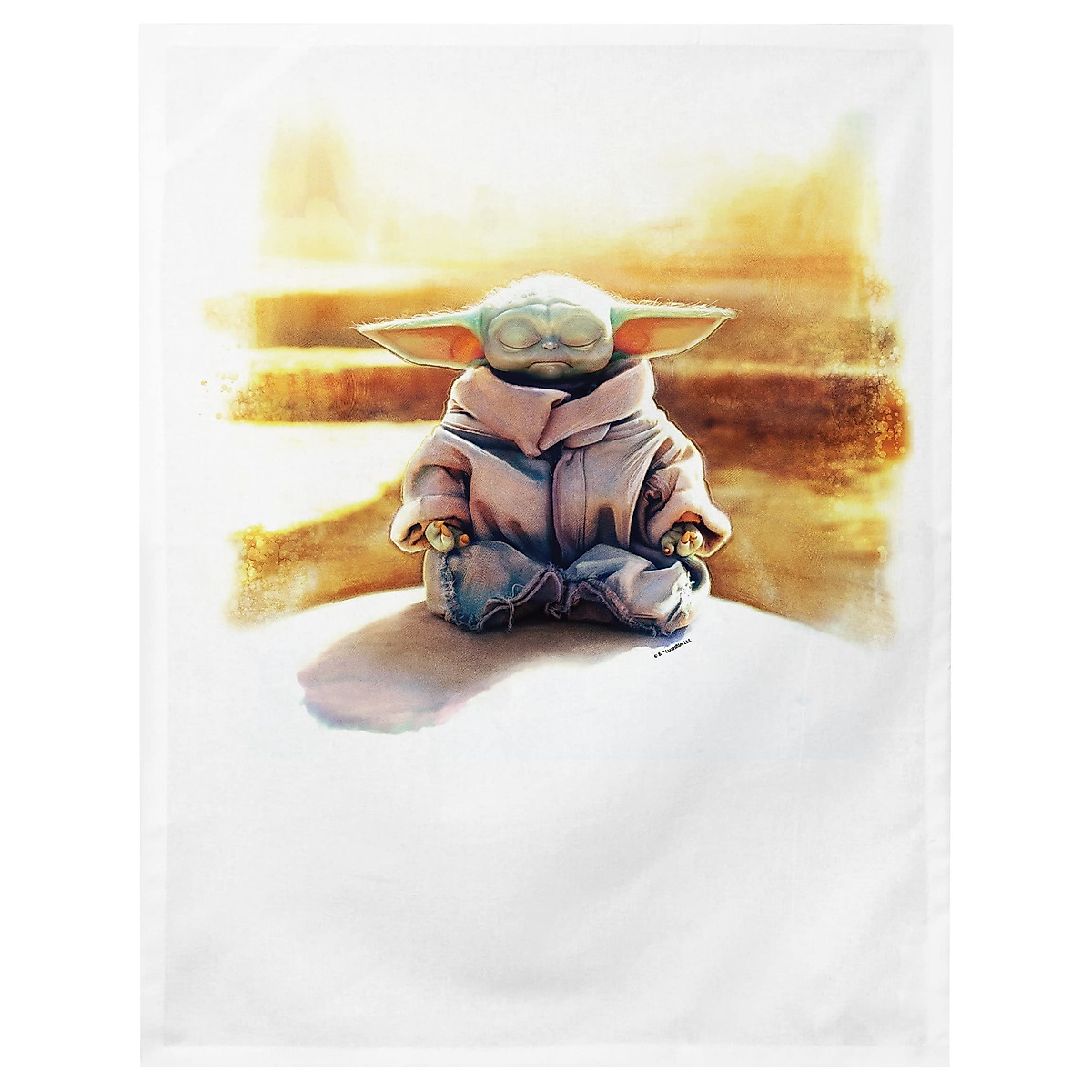 Bioworld The Mandalorian Grogu On Tatooine White Dish Towel