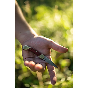 Uncle Henry LB3 Brown Bear 5.1in High Carbon S.S. Folding Knife with a 2.2in Clip Point Blade and Wood Handle for Outdoor Survival, Camping and Hunting