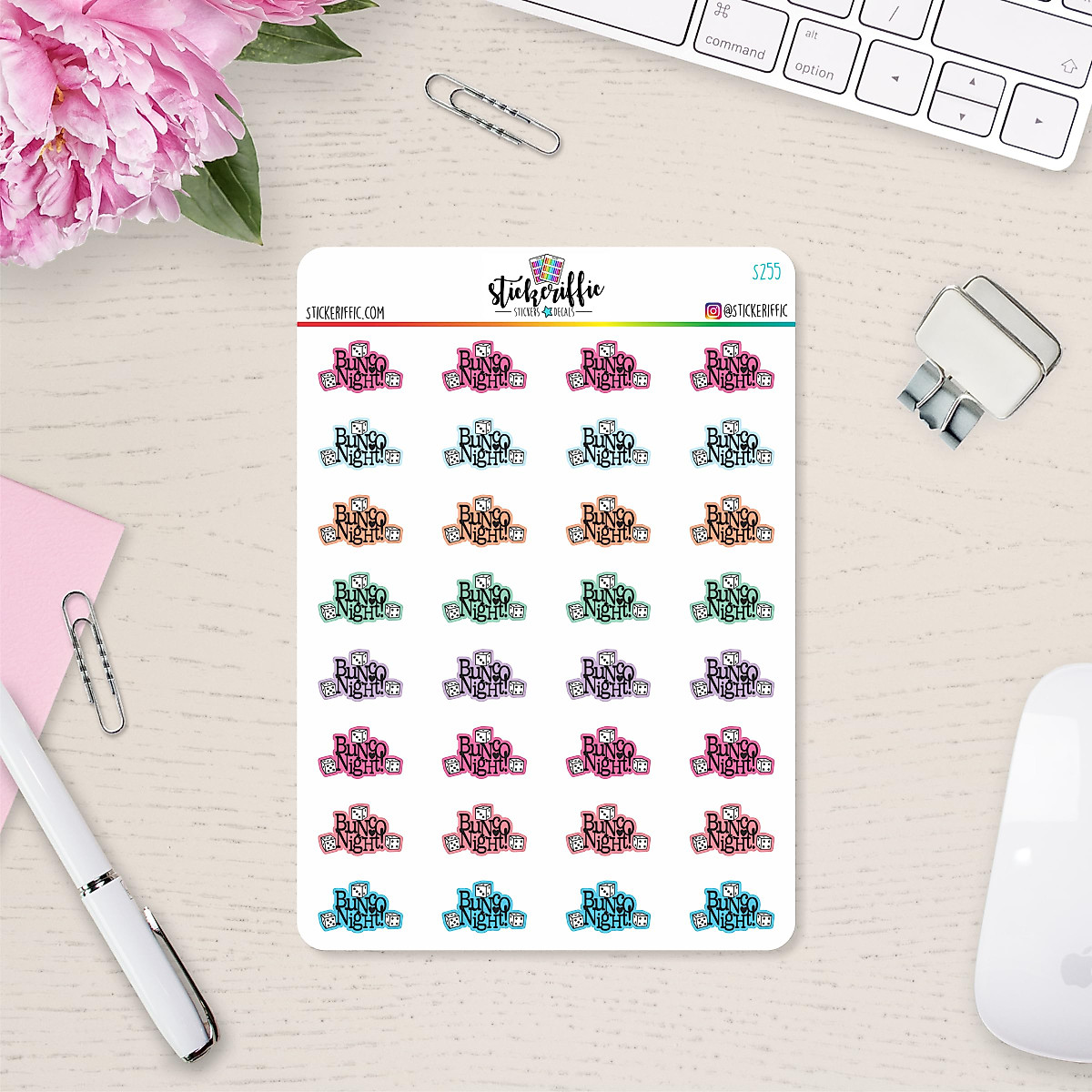 Bunco Game Night Planner Stickers - S255