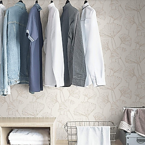 NuWallpaper NUS3578 Silver Hikarigaoka Peel & Stick Wallpaper, Metallic