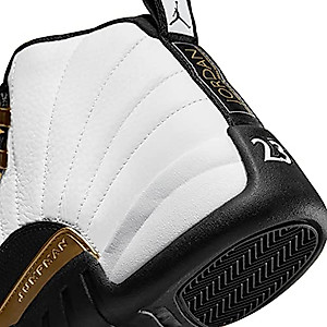 Nike Jordan Mens Air Jordan 12 Retro CT8013 170 Royalty Taxi - Size 10, White/Black-metallic Gold