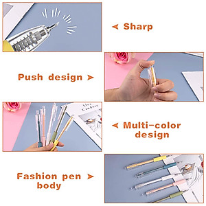 AUAUY Knife Pen Craft Cutting Tools, 5PCS Cartoon Pattern Student Utility Knife Pen with 5PCS Cutter Head Refills, Retractable Carving Pen Knife, Precision Paper Cutter Pen for DIY Project & Art Hobby