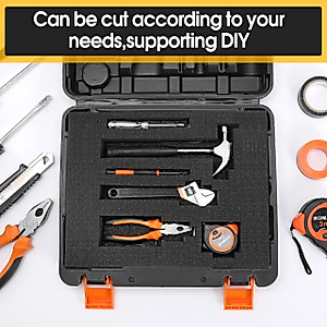 4 PCS Pick Apart Foam Insert -2 Size Pick and Pluck Foam -Pluck Pre Cube Sheet Foam with Bottom Use for Board Game Box Cases Storage Drawer (black 30 * 40)