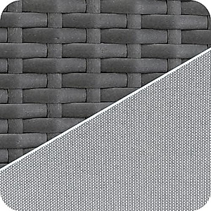 NICESOUL® 7Pcs High-End Extra Large Outdoor Patio Furniture Set with Natural Gas/Propane Firepits,Wicker Sectional Couches with Fire Table, 29.3''High Back Conversation Sofas