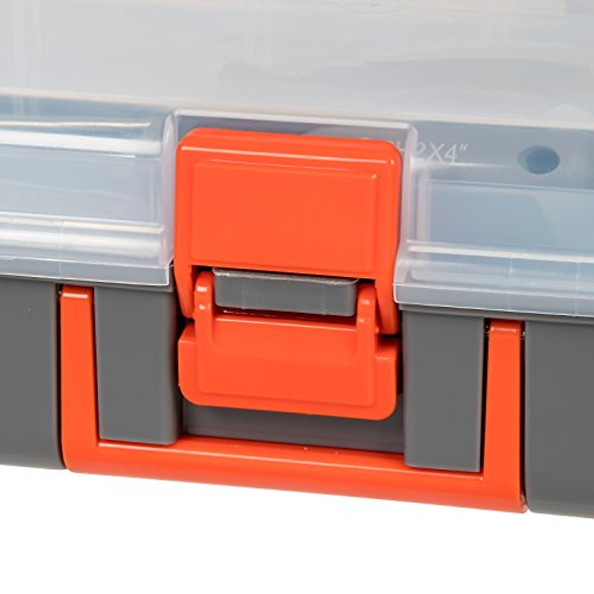 IRIS USA Medium Utility Parts Organizer, 2-Pack, Hardware Tools Crafts Sewing Supplies and Embellishments Carrying Case with Adjustable and Removable Dividers, Gray