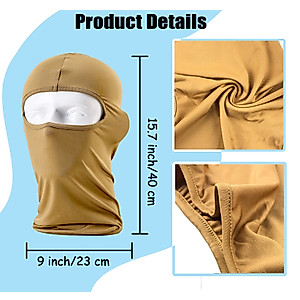 JANSONG Pack of 2 Balaclava Ski Mask Tactical Head Hood for Men and Women Outdoor Mask Winter Skiing,Snowboarding Motorcycle UV Protection Face Cover Black