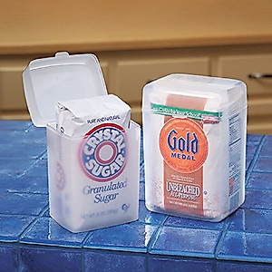 Home-X Set of 2-1 Flour Keeper and 1 Sugar Keeper Plastic Storage Container