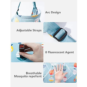 Nursing Covers for Breastfeeding Breathable, Large Soft Baby Car Seat Cover Canopy Multi-use for Nursing Mother Baby Boys and Girls Shower Gifts (Blue)