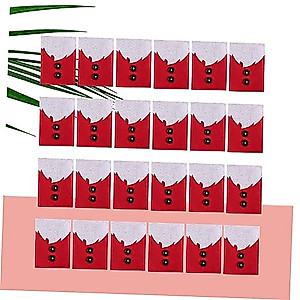 ERINGOGO 72 Pcs Christmas Tableware Bag Santa Cutlery Silverware Holder Christmas Tableware Holder Christmas Tableware Storage Bag Fork Bags Covers Clothing Cutlery Bag