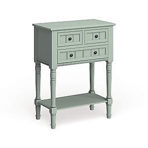 Decor Therapy Westerman Three Drawer Storage Console Table, Black