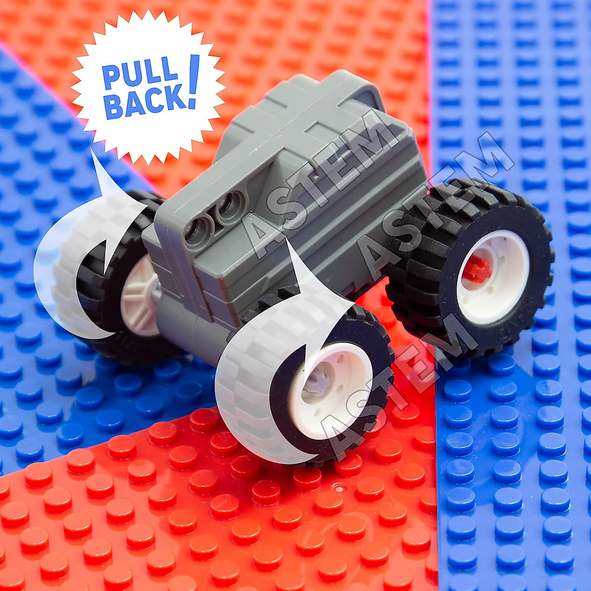 ASTEM Technic Parts Group EV3 Replacement Building Block Parts Regular-sized mechanical parts include Brick,Bush,Technic Pin.