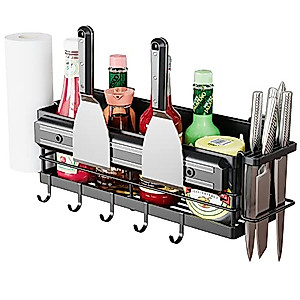 LIVOD Griddle Caddy for Blackstone Griddle Accessories, Blackstone Griddle Caddy Grill Accessories Storage Box for Blackstone 28”-36” Griddle, BBQ Accessories with a Magnetic Tool Holder Set