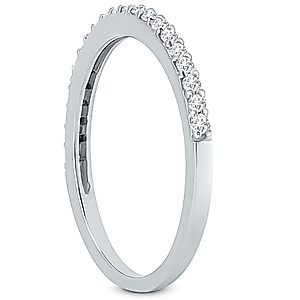 SZUL AGS Certified 1/4 Carat TW White Diamond Band in 10K White Gold
