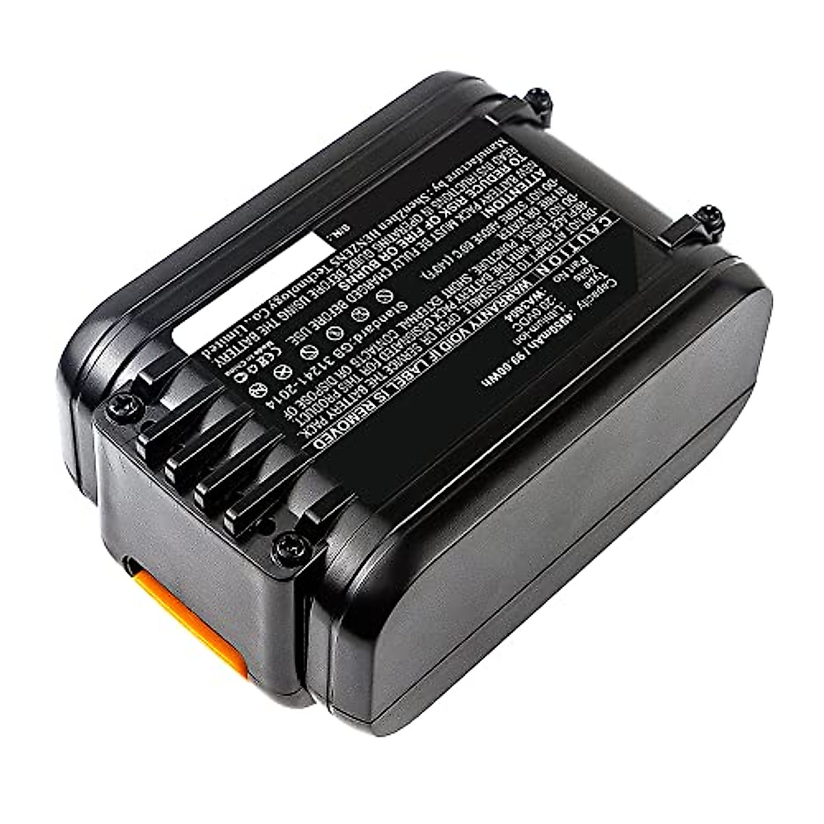 Synergy Digital Lawn Mower Battery, Compatible with Pattfield PE-20 RHB Lawn Mower, (Li-ion, 20V, 4950mAh) Ultra High Capacity, Replacement for Worx WA3553 Battery