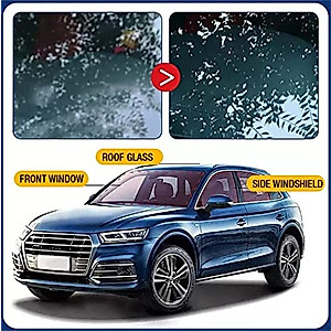 50ml Glass Oil Film Removing Paste, Car Windshield Oil Film Cleaner, Glass Stripper Water Spot Remover, Glass Clear Windshield Cleaner Paste Car Paint Oil Film Remover Paste, with Sponge (2Pcs)