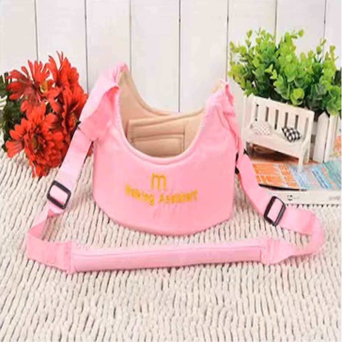 YESTIC Adjustable Baby Walking Harness Toddler Harness Assistant Belt for Learning Walk Easy-to-Wear Walking Learning Helper for Boys Girls. (Pink)