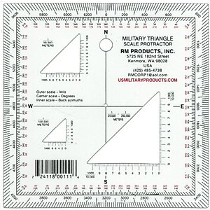 RM PRODUCTS Military Triangle Protractor