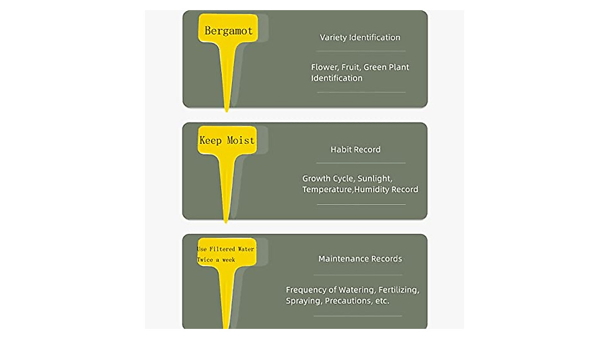 Gardtree Garden Labels - 200PCS Reusable Plant Tags