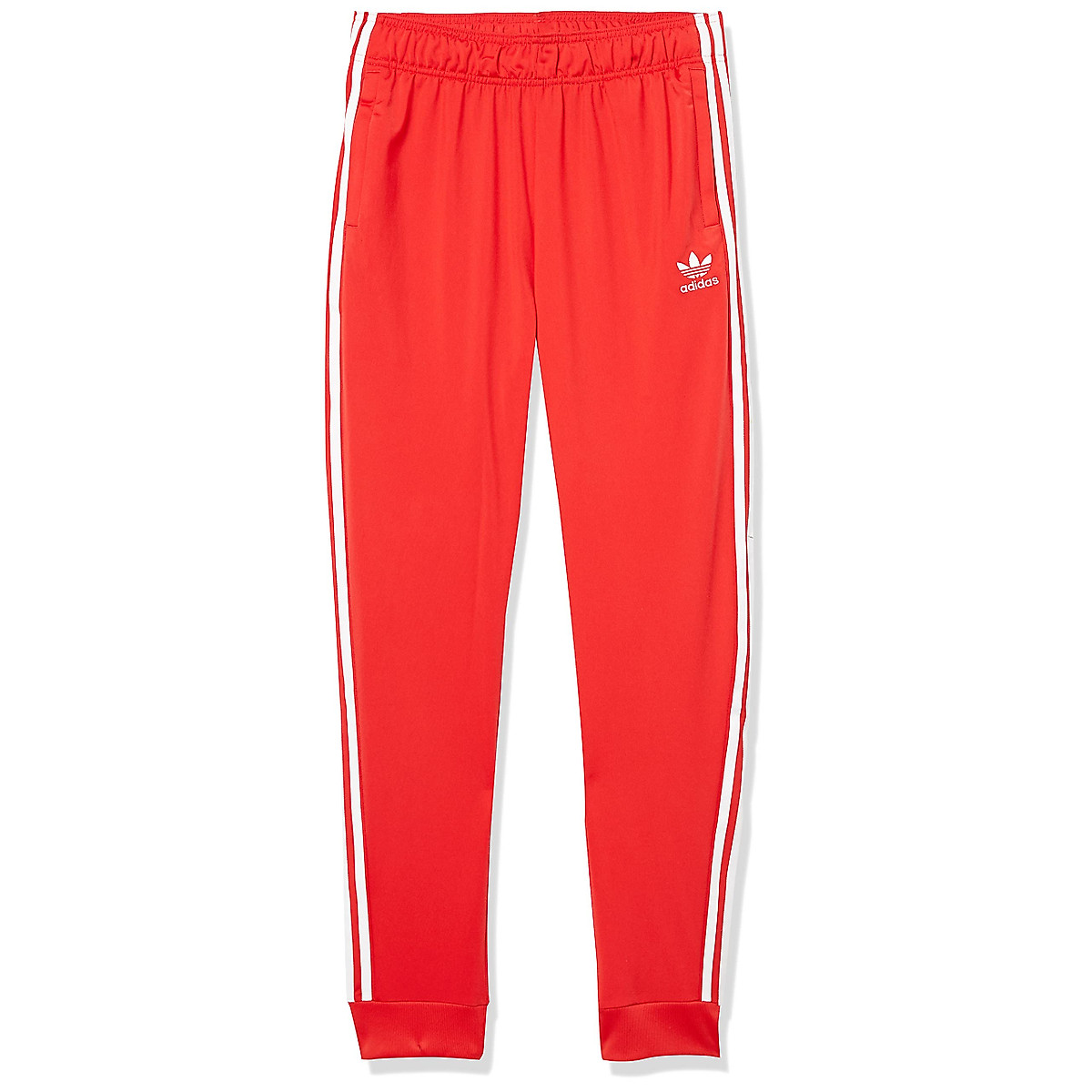 adidas Originals Kids' Adicolor Superstar Track Pants, Vivid Red/White, Medium