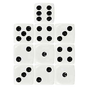 Set of 20 Round-Corner 6-Sided Cube Game Dice - Perfect for Yahtzee, Scribbage, Craps, Liar's dice, Farkle, and Much More - A Game-Night Must-Have - Black Duck Brand!