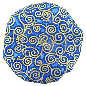 Drawstring Jewelry Pouch, Cotton and Raw Thai Silk, Small, Cobalt Blue