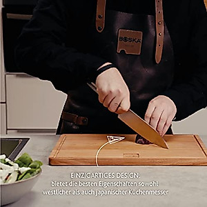 BOSKA 357681 Chef Knife Copenhagen - Kitchen Knives for Chopping, Slicing Knife for Meat Cutting and Dicing Gourmet Food - Ultra Sharp Professional Durable