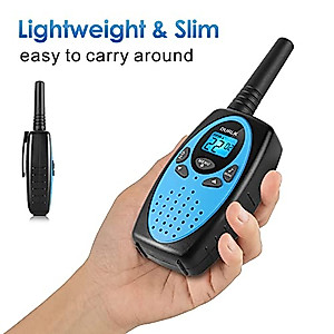 Walkie Talkies Long Range 4 Pack, Rechargeable Walkie-talkies with Built-in Li-ion Batteries, USB-C Chargers, 2 Way Radios 22 FRS Channels for Camping Hiking Cruise