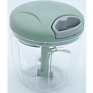 PFKXQBXC Multi-functional chopper drawstring hand blender household minced garlic puree supplement 900ml (mint green), Sun-19