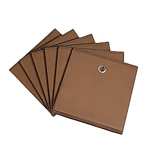 Rabtero Foldable Storage Cubes, Collapsible Cloth Baskets Open Storage Bins for Home Tidy and Storage-Brown, 6 Packs, 11 inches