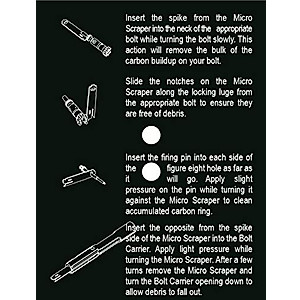 OST MINI CLEANING CARBON SCRAPER TOOL - Modern Sporting Gun Cleaning Tool - Carbon Remover for Guns Cleaning Kit Accessories Emergency Cleaning Tools - Compact Cleaner w/Shock Cord Attachment