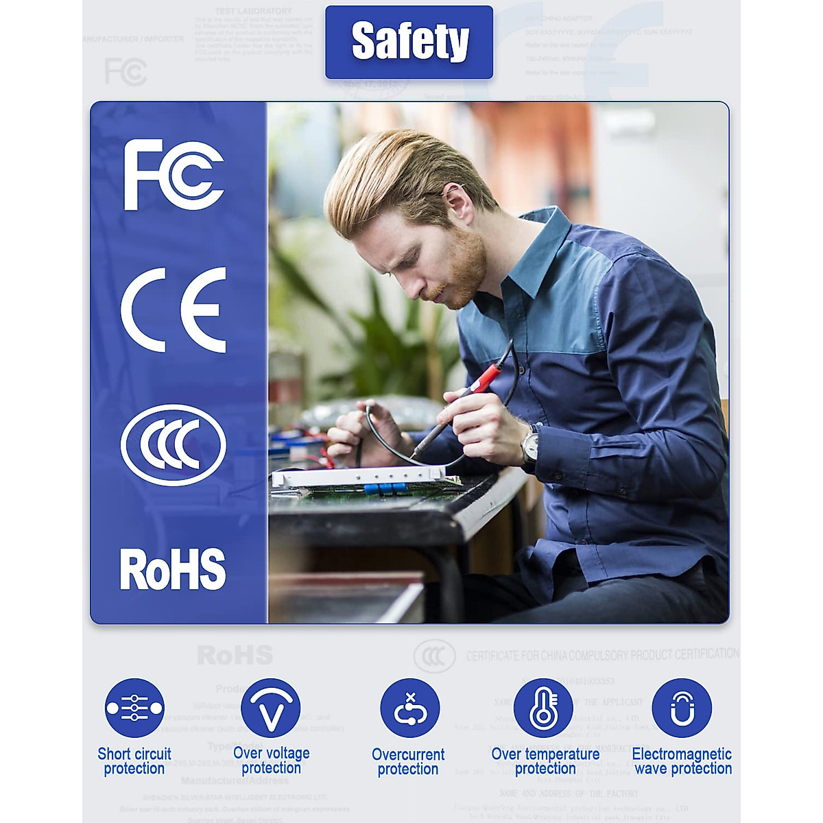 GMJYC 12V 1A 12W Adapter, 120-240V AC to DC 12volt 1amp 500mA 800mA Power Supply with 5.5x2.5mm Tip for Fan, Massagers, WIFI, Home Camera, Printer, Router, Keyboard, Electronic Piano, LED Light Strips
