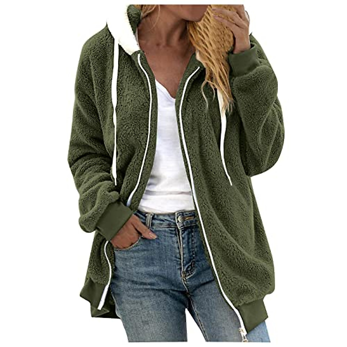 Womens Casual Tunic Tops Cardigan tie dye Sweater Women White lace Shirts for Women Long Sleeve Pink Plaid Flannel Shirt Cardigan with Buttons Full Zip Fleece Funnel Neck Hoodies for Women Christmas