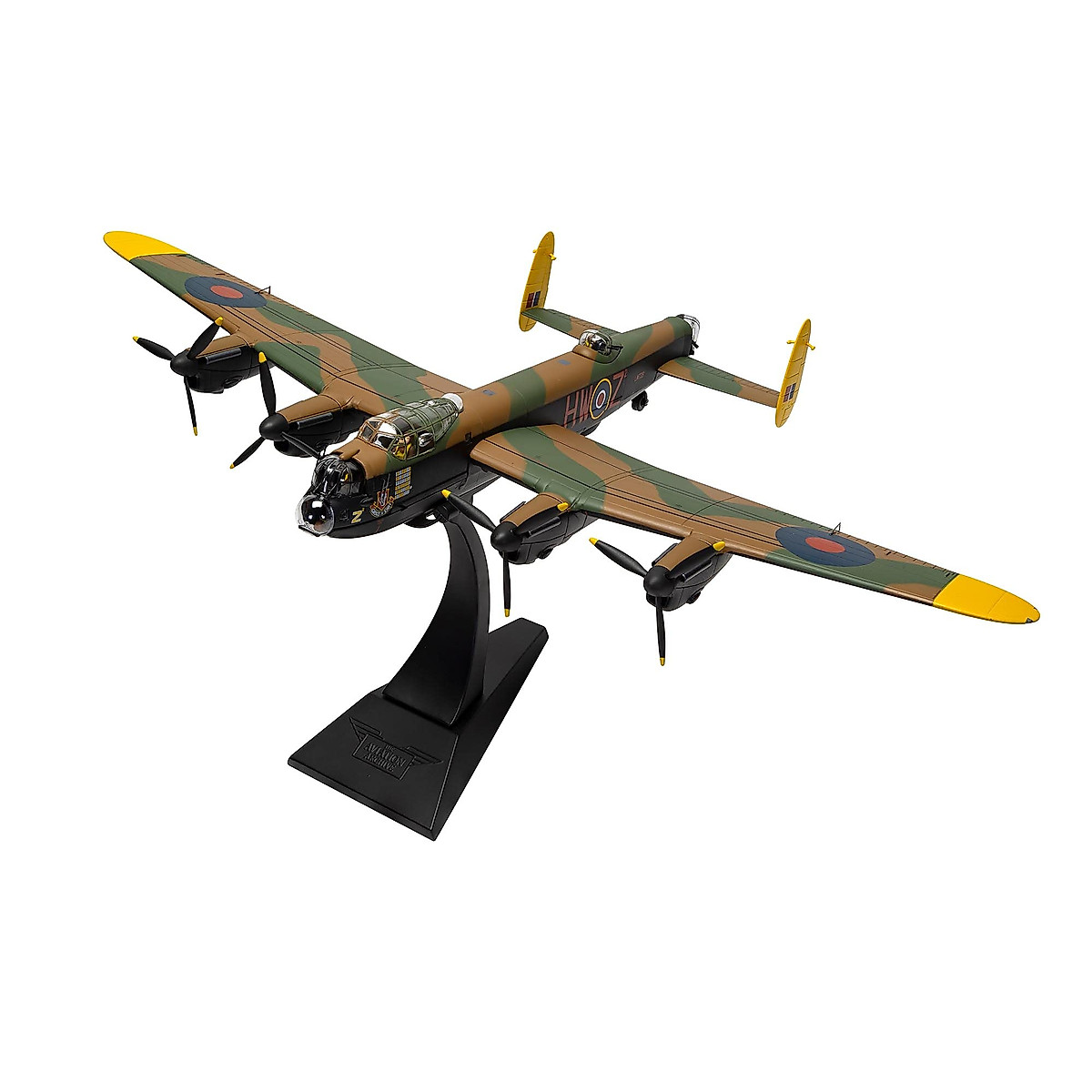 Corgi Diecast Avro Lancaster B MK III Grogs The Shot 1:72 WWII Military Aircraft Display Model AA32627, Green & Brown