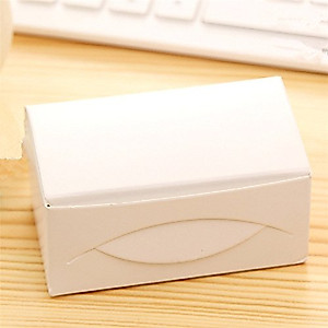 Fecedy 100pcs Blank Kraft Paper Card Word Card Message Card DIY Gift Card (White)
