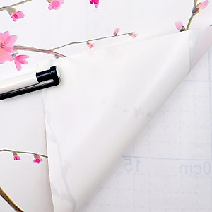 Yifely Peel & Stick Shelf Liner Removable Shelving Paper for Covering Apartment Old Nightstand Closet, Peach Birds, 17.7 Inch by 9.8 Feet